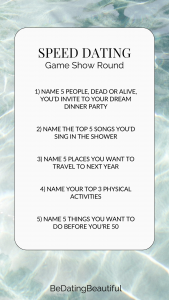 The Ultimate Speed Dating Questions to Spark Conversations - Be Dating ...