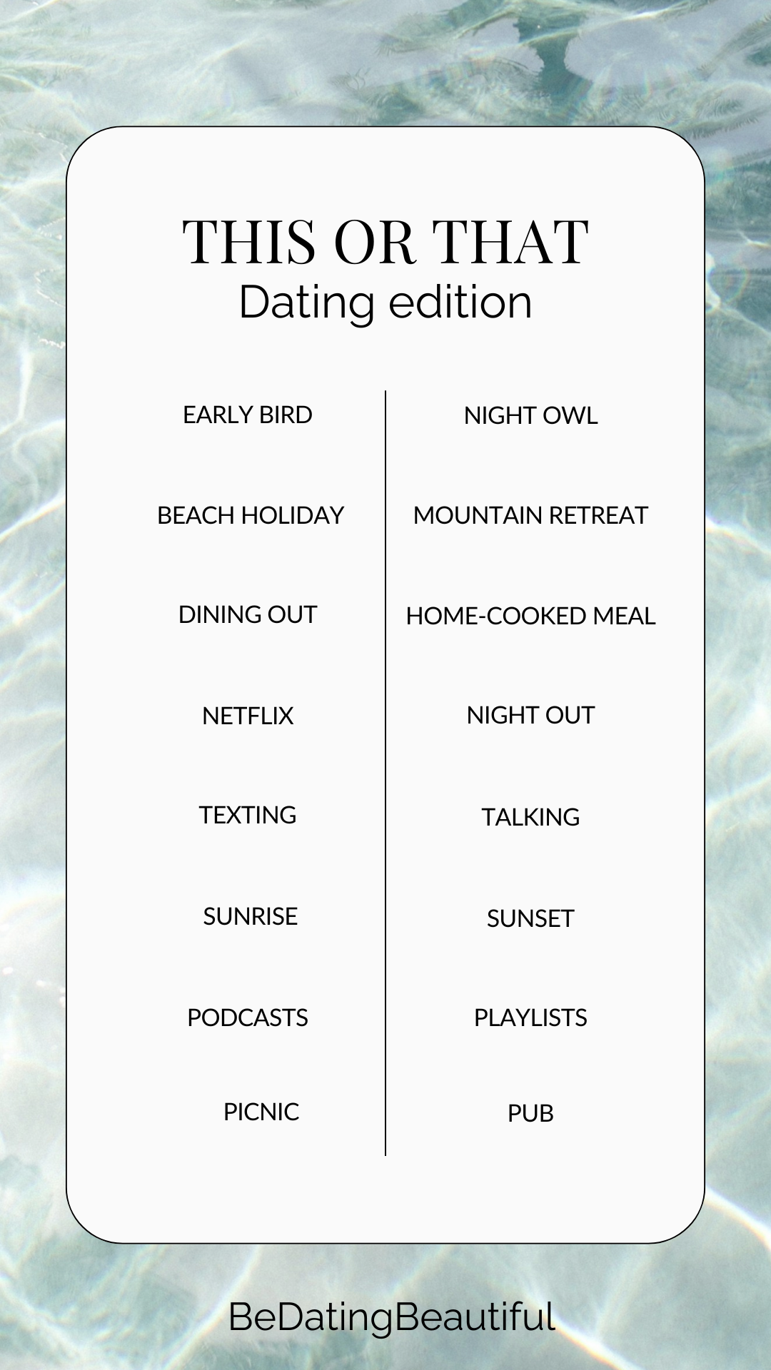 The Ultimate Speed Dating Questions to Spark Conversations - Be Dating ...